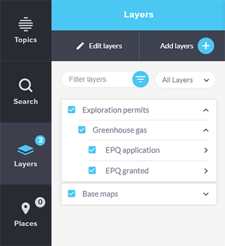 How to manage layers - GeoResGlobe